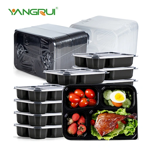 4 Compartments Meal Prep Container - rectangle food storage containers ...
